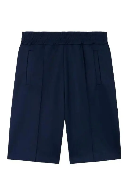 Palm Angels Curved Logo Track Shorts - Black