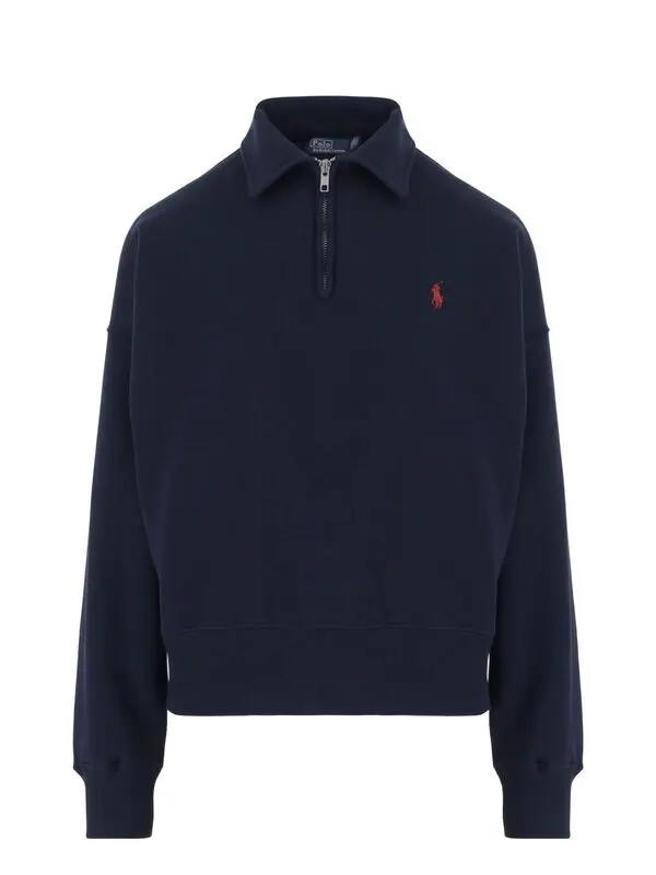 Polo Ralph Lauren Logo Contrast Sweatshirt - Navy Blue