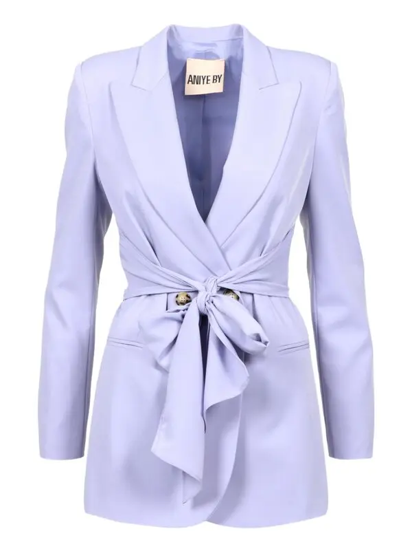 ANIYE BY Tailored Blazer With Belted Waist - Blue