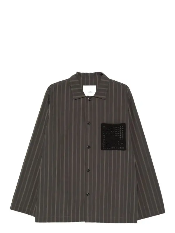 Nanushka Jelmer Striped Shirt - Black