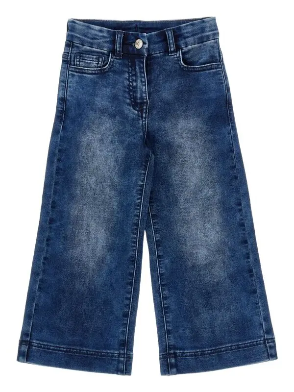 Monnalisa X Looney Tunes Embellished Wide-leg Jeans - Blue