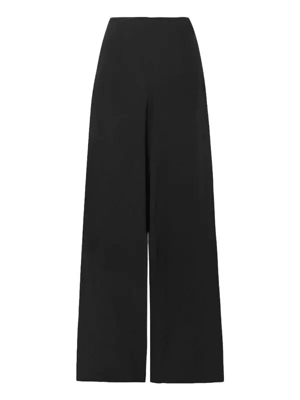 Theory Crepe Wide-leg Elastic Waistband Pants - No