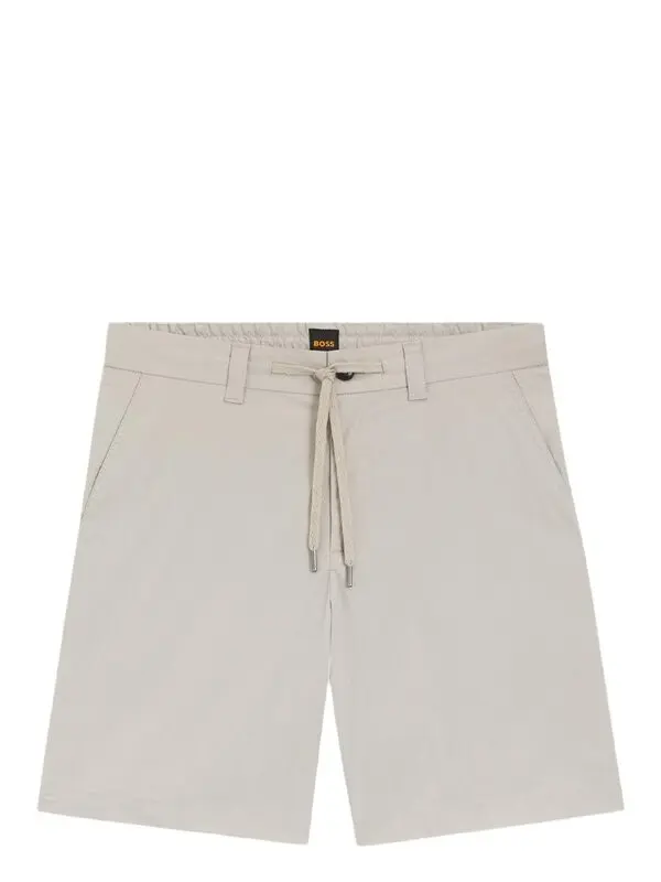 Hugo Boss Chino Shorts With Drawstring Detail - White