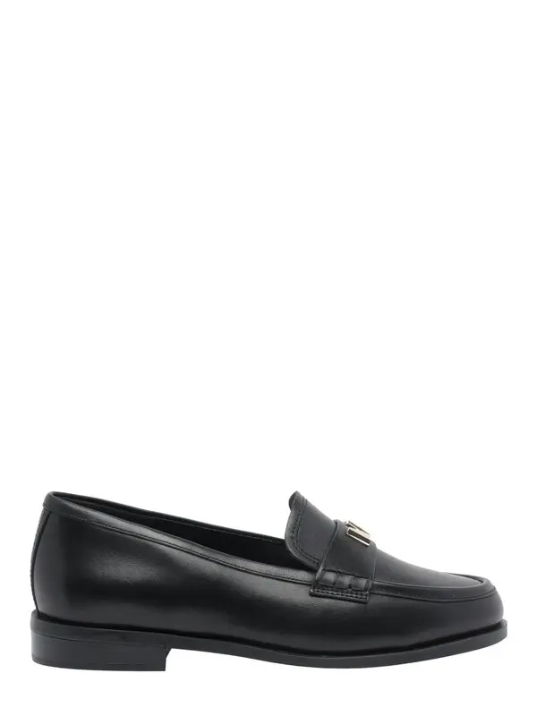 Michael Kors Logo Plaque Slip-on Loafers - Black