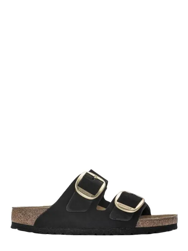 BIRKENSTOCK Arizona Buckled Open Toe Flat Sandals - Black