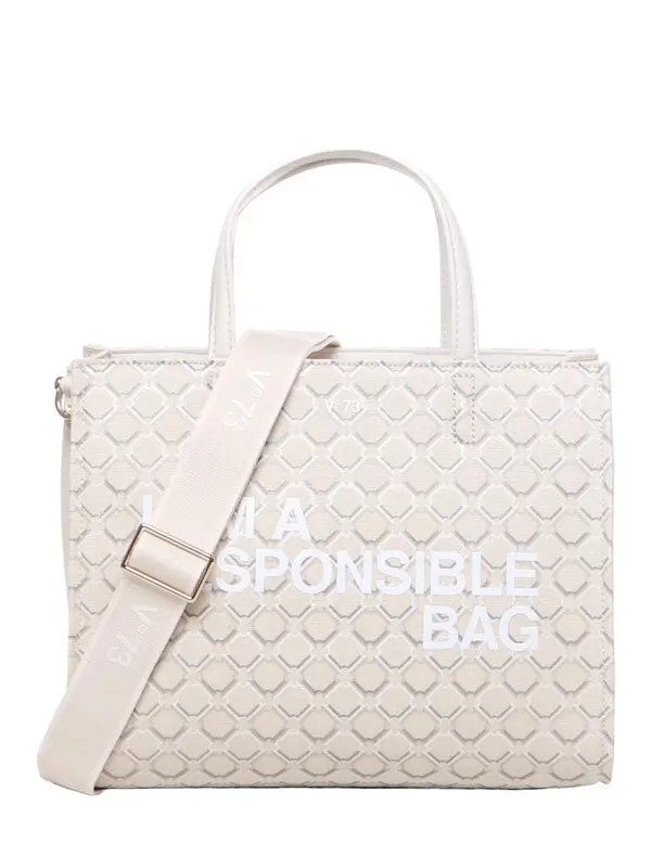 V73 Double-handle Cross-body Bag - White