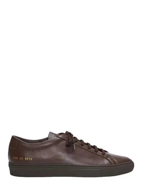 COMMON PROJECTS Leather-panelled Lace-up Sneakers - Brown