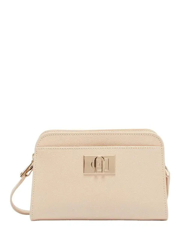 Furla Logo Detail Shoulder Bag - Nude