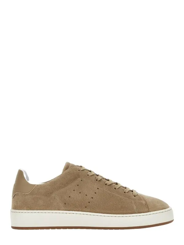 Hogan Perforated Leather Sneakers - Brown