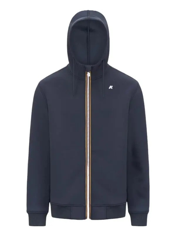 K-WAY Rainer Spacer Fleece Zip-up Hooded Jacket - Black