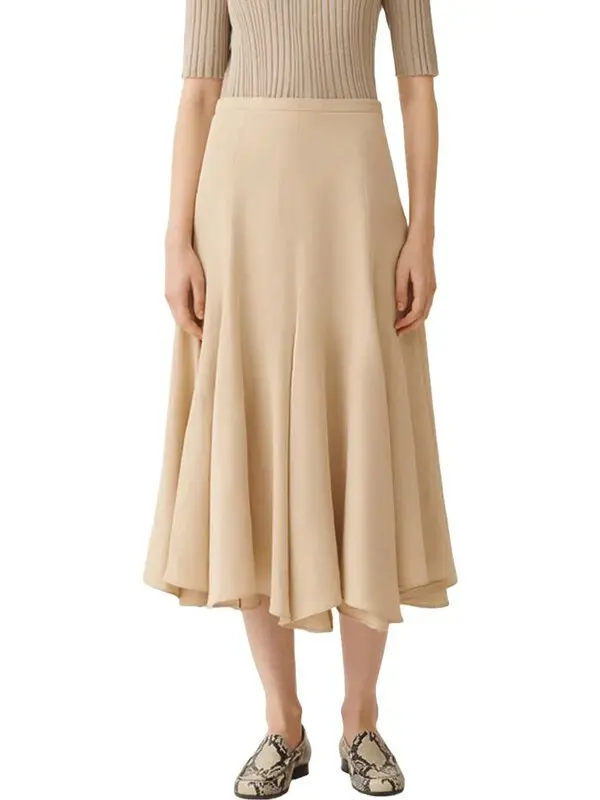 Fabiana Filippi Flared Pleated Skirt - Nude