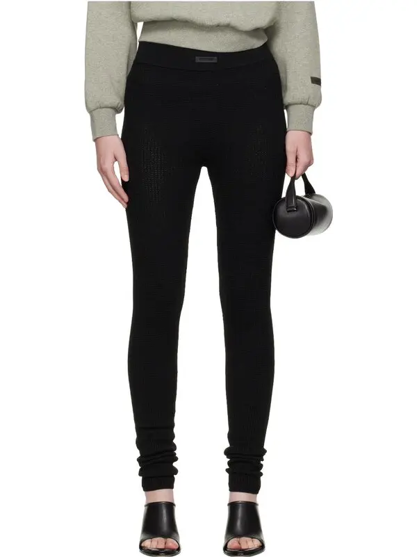 Fear Of God Waffle Knitted Leggings - Black