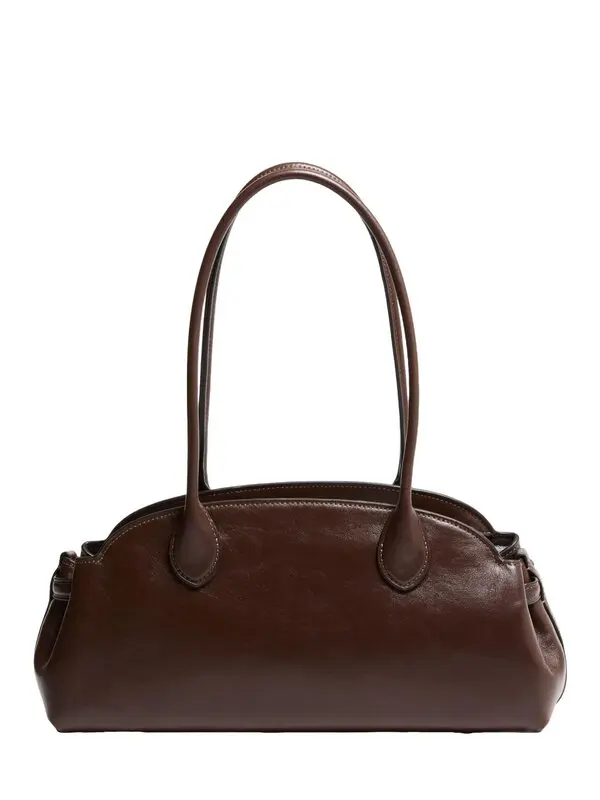 COACH Empire Carryall 34 Glazed Leather Shoulder Bag - Brown