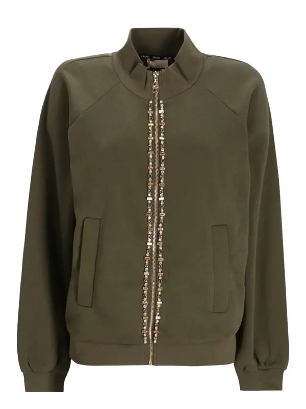 Liu Jo Embellished Zip-front Bomber Jacket - Brown