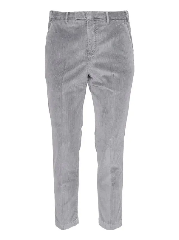 PT TORINO Corduroy Straight-leg Trousers - Gray