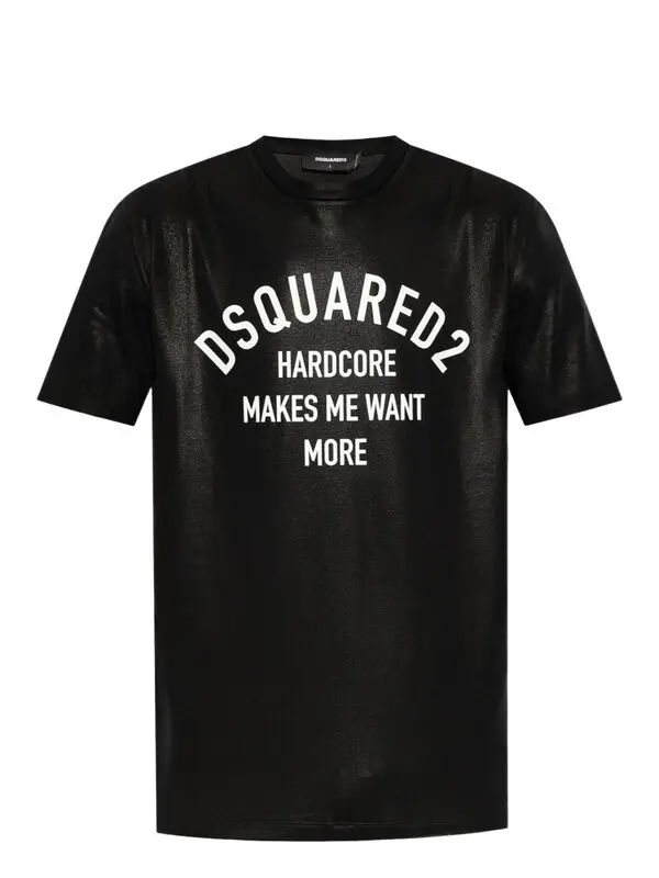 Dsquared2 Logo Printed Crewneck T-shirt - Black