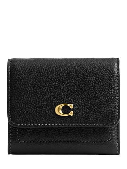 COACH Mila Small Flap Wallet - Black