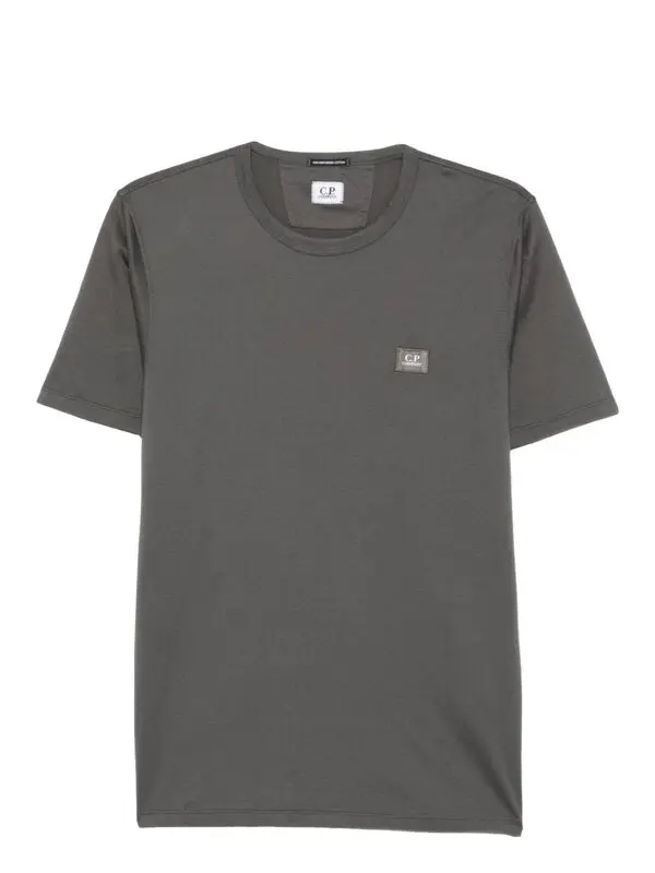 C.P. COMPANY Logo Patch Crewneck T-shirt - Grey