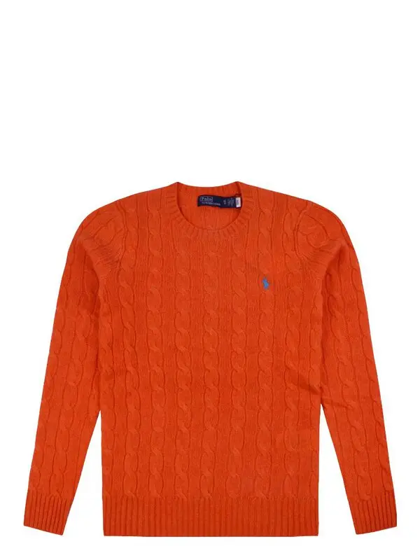 Polo Ralph Lauren Pony Embroidered Cable Knit Jumper - Red