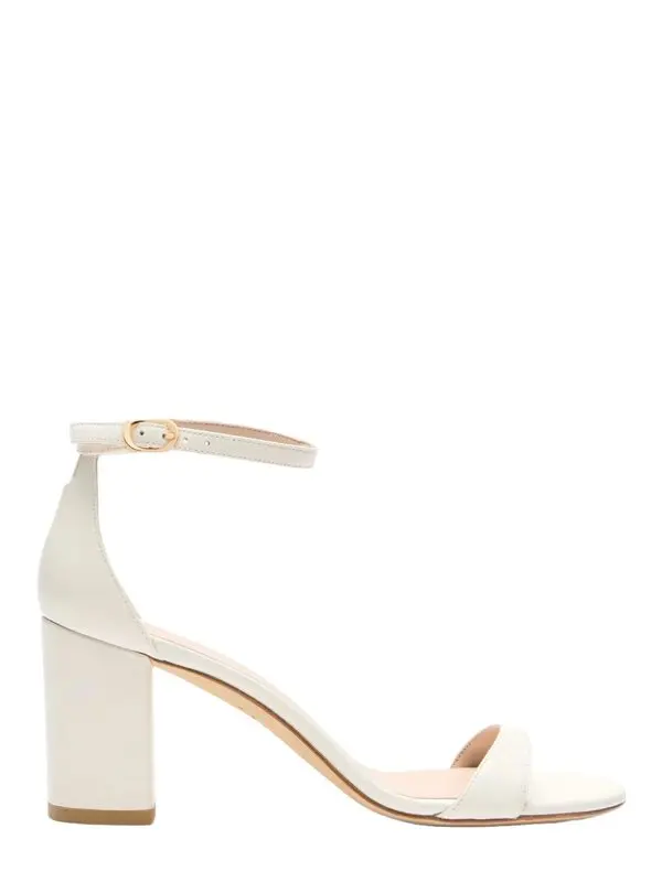STUART WEITZMAN Nudist Block 75 Sandals - Cream