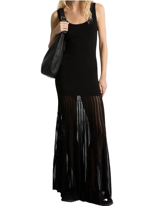Michael Kors Stretch Long Dress - Black