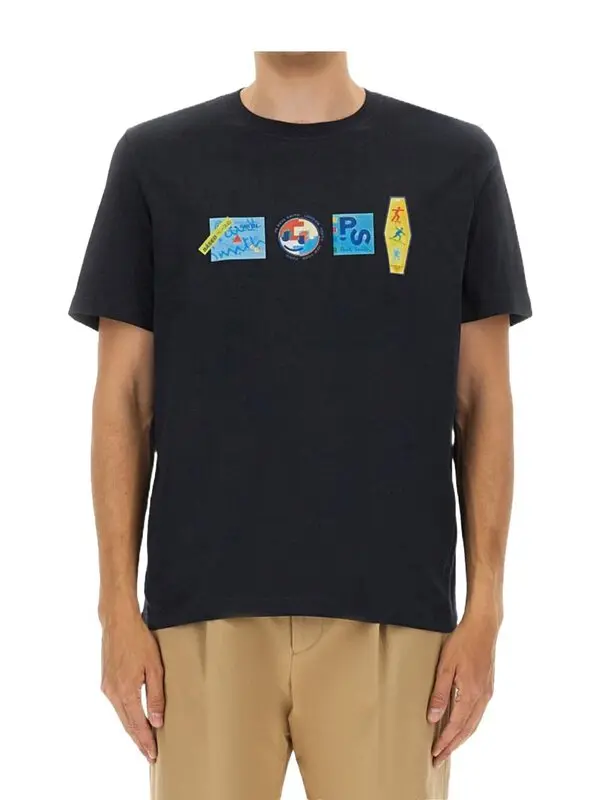 Paul Smith Graphic Printed Crewneck T-shirt - Black