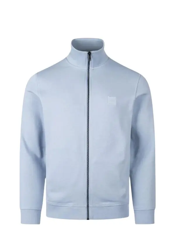 Hugo Boss High Collar Zip Up Sweatshirt - Blue