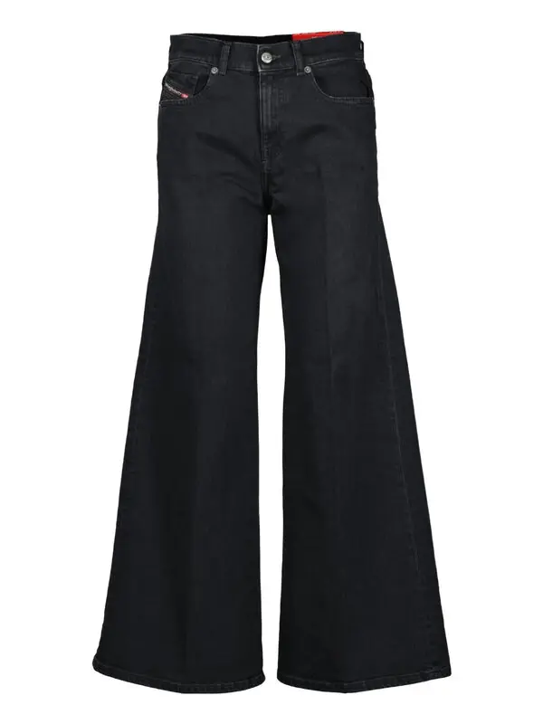 DIESEL® Five-pocket Wide Leg Jeans - Black