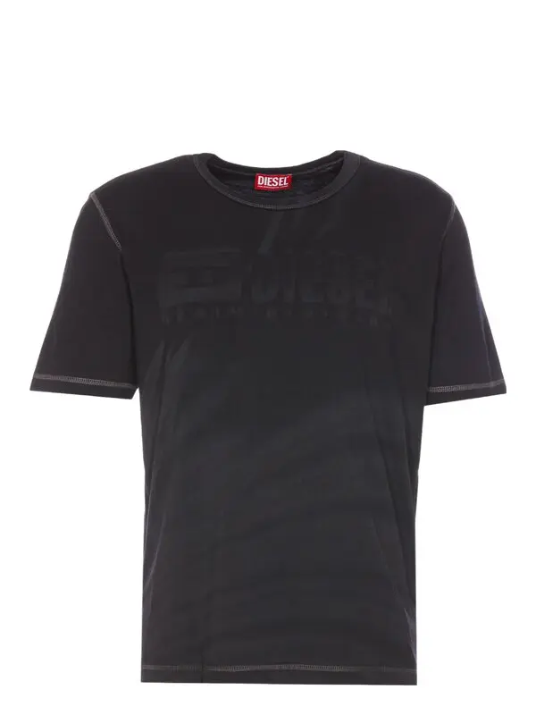 DIESEL® T-adjust-r13 Laser-faded Logo T-shirt - Black