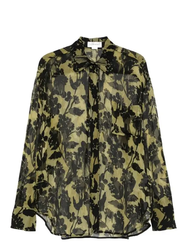 Victoria Beckham Silk Georgette Shirt - Black