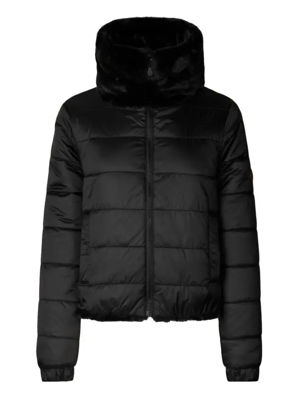 SAVE THE DUCK Double-sided Faux Fur Jacket - Black