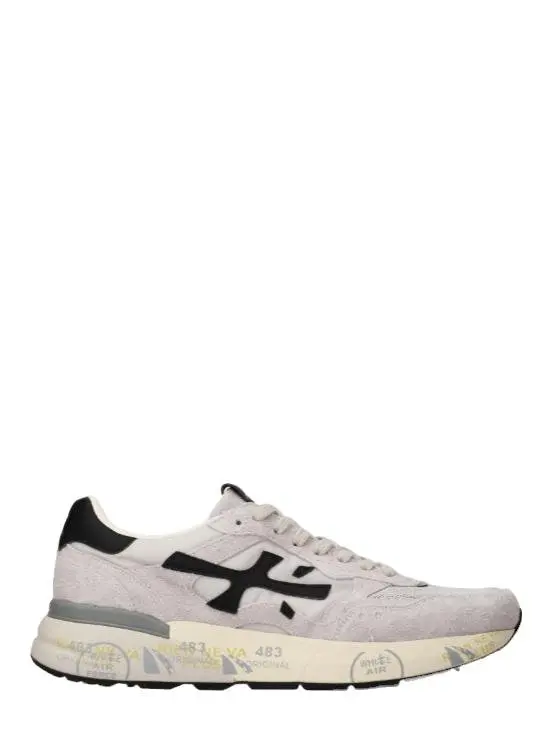 Premiata Round-toe Lace-up Low-top Sneakers - Gray