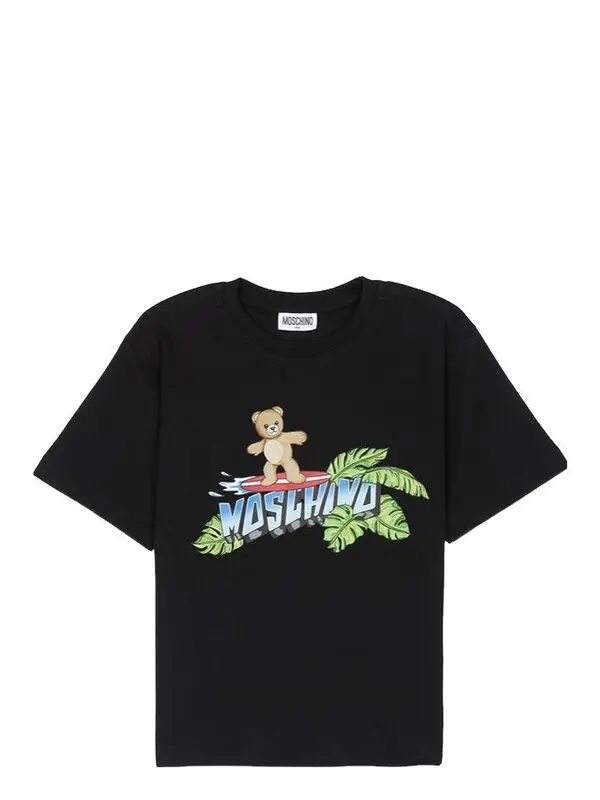Moschino Teddy Bear Print Short Sleeve T-shirt - Black