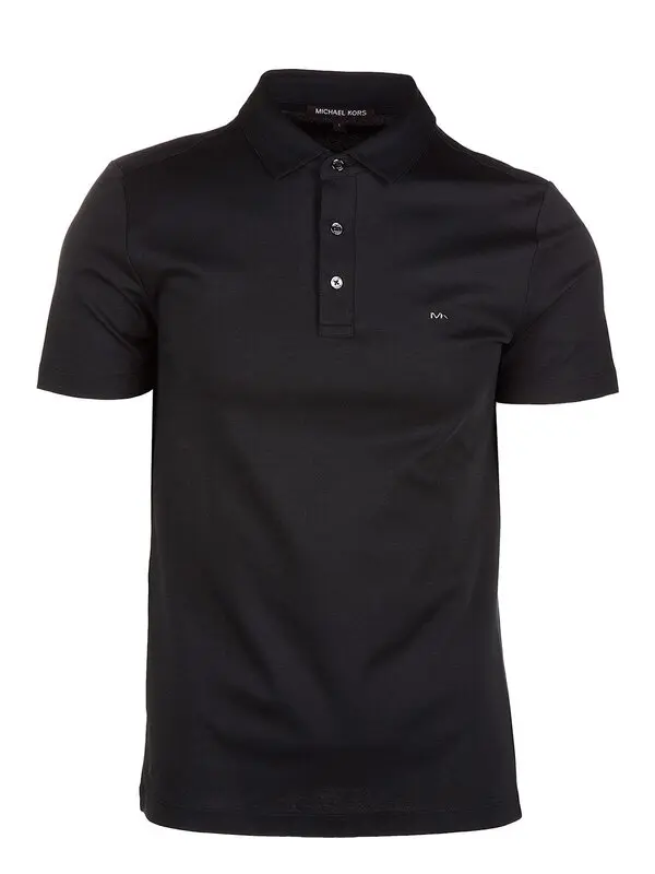 Michael Kors Logo Embroidered Polo Shirt - Black