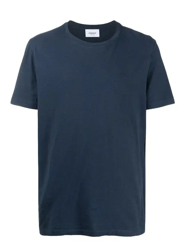 DONDUP Logo-embroidered Crewneck T-shirt - Blue