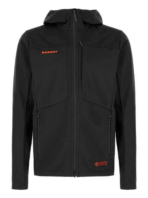MAMMUT Logo-print Lightweight Hooded Jacket - Black