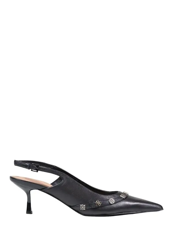 Guess Yanai 4g Peony Logo Slingbacks - Black