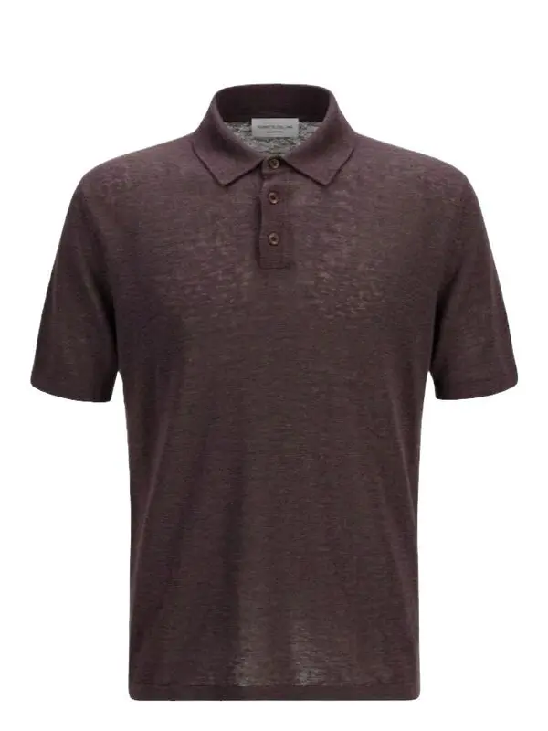 ROBERTO COLLINA Short-sleeved Polo Shirt - Black