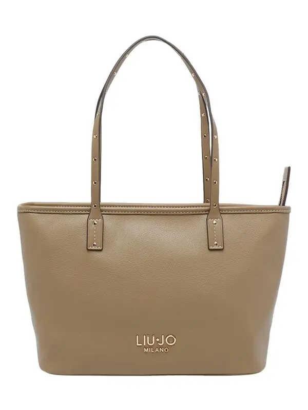 Liu Jo Logo Zip Medium Tote Bag - Brown