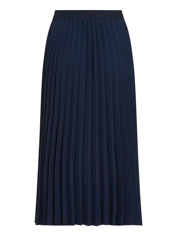 Tommy Hilfiger Pleated Midi Skirt - Black