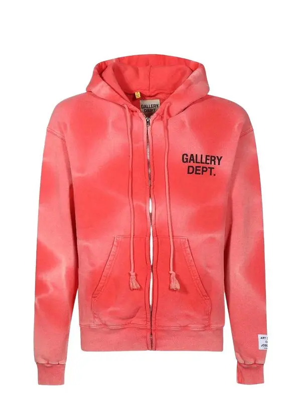 GALLERY DEPT. Long-sleeved Hooded Sweater With Logo - Red