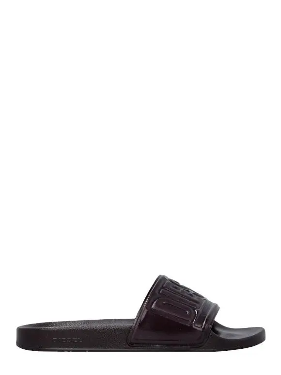 DIESEL® Sa-mayemi Logo-embossed Slides - Black
