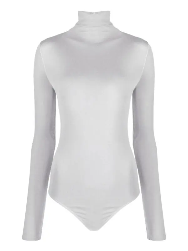 Wolford High-neck Long-sleeve Bodysuit - White