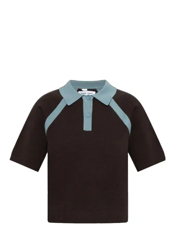 SAMSOE SAMSOE Raglan Sleeve Polo Shirt - Black