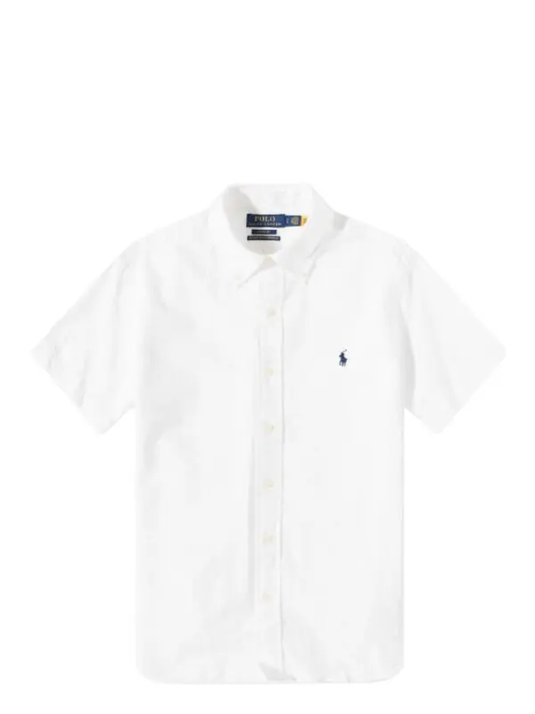 Polo Ralph Lauren Logo Embroidered Short-sleeved Shirt - White