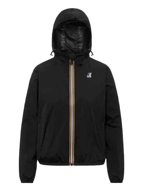 K-WAY Zip-up Hooded Jacket - Obsidian Camel