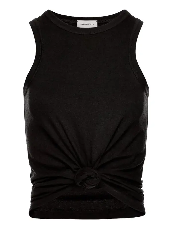 Magda Butrym Knotted Tank Top - Black