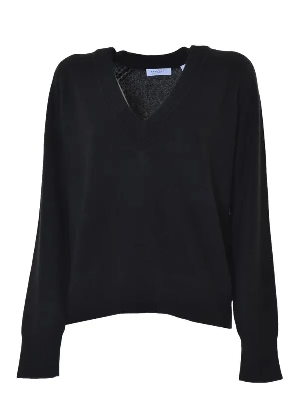 Equipment Madalene V-neck Cashmere Jumper - Black