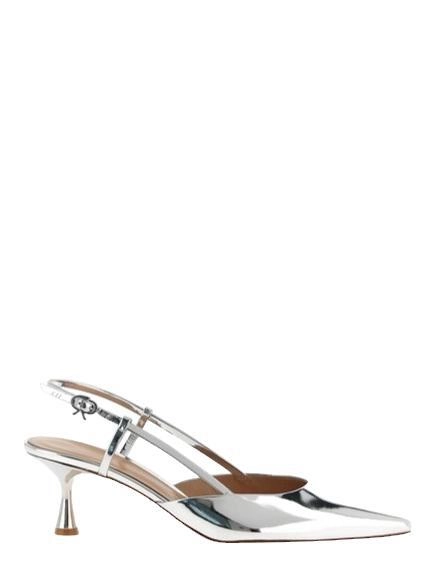 GIANVITO ROSSI Ascent Pointed-toe Slingback Pumps - Silver