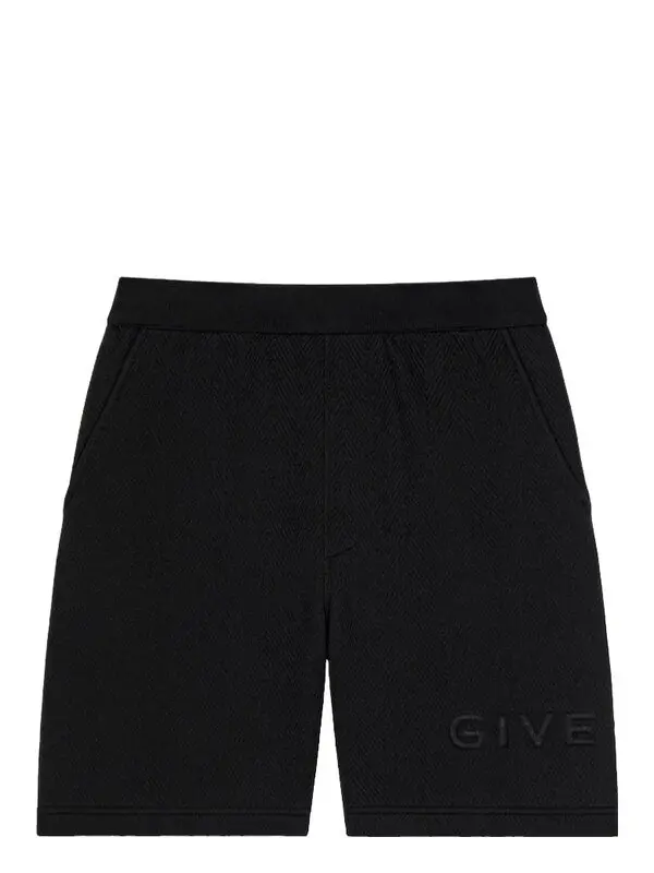 Givenchy Herringbone Jacquard Bermuda Shorts - Black